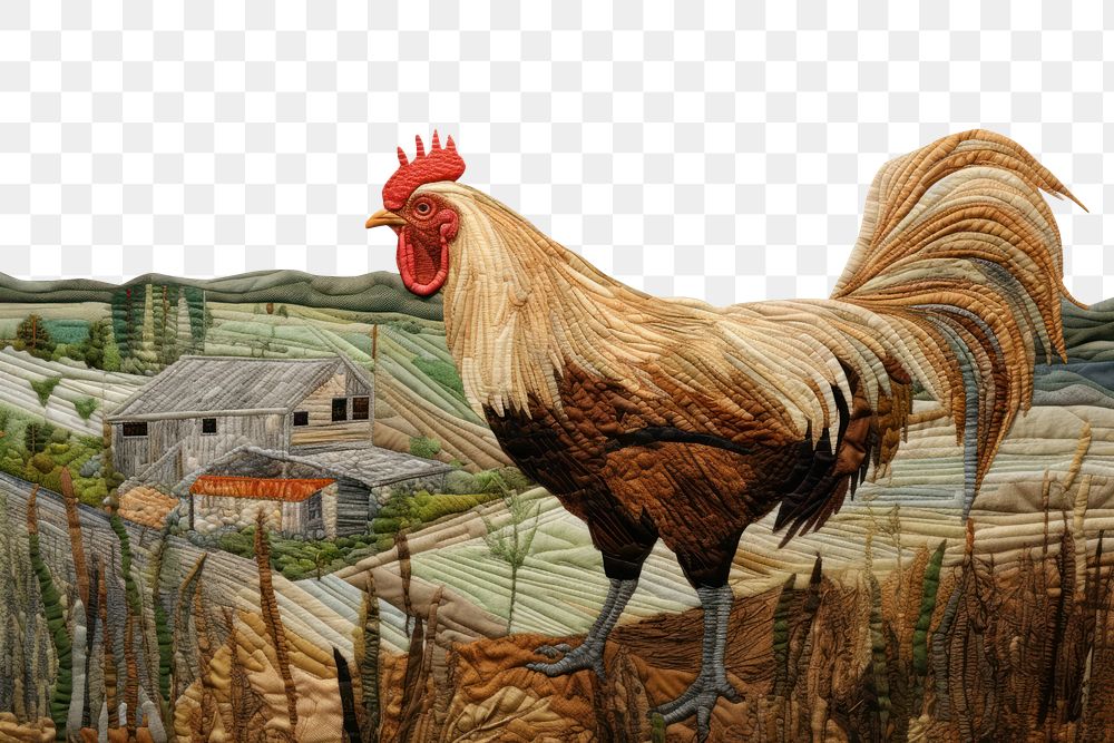 PNG Farm chicken landscape poultry | Premium PNG - rawpixel