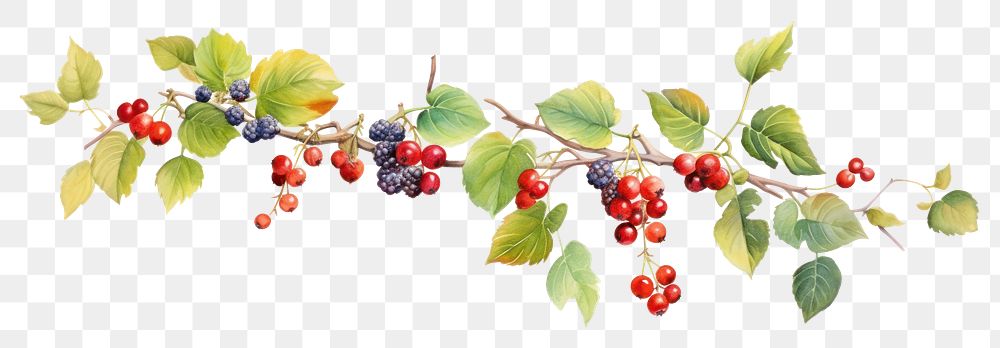 PNG Berrys plant fruit leaf. | Free PNG - rawpixel