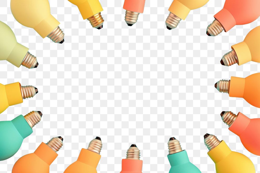 PNG Light bulbs frame backgrounds | Free PNG - rawpixel