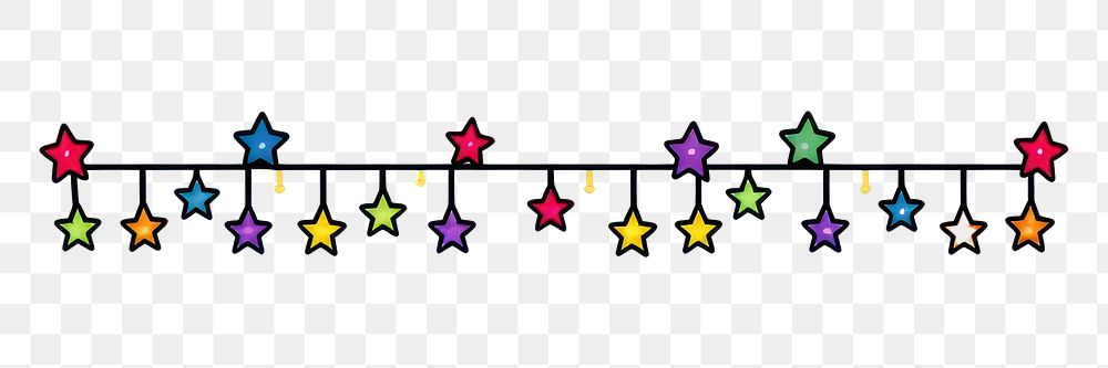 PNG Star string light border | Premium PNG - rawpixel