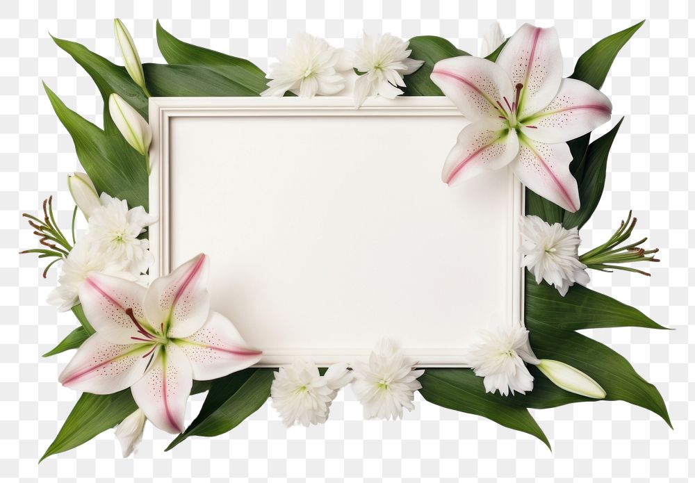 PNG Lily flower frame plant. | Premium PNG - rawpixel