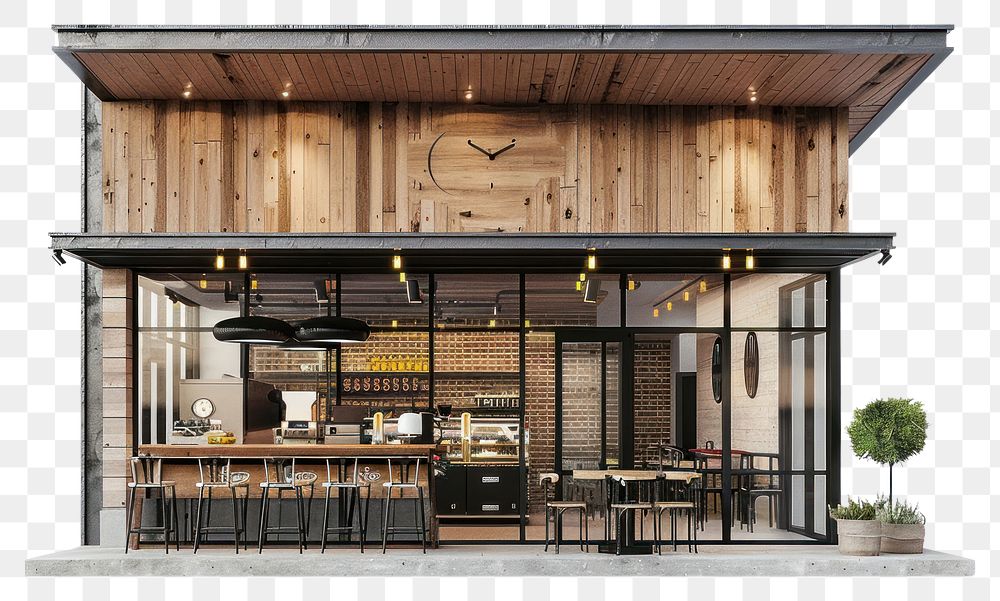 PNG Coffee shop architecture furniture | Premium PNG - rawpixel