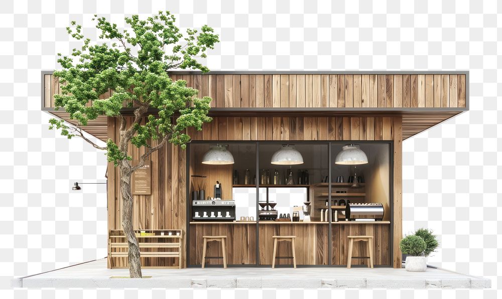 PNG Coffee shop architecture building | Premium PNG - rawpixel