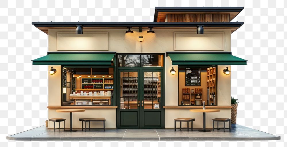 PNG Coffee shop architecture restaurant | Premium PNG - rawpixel