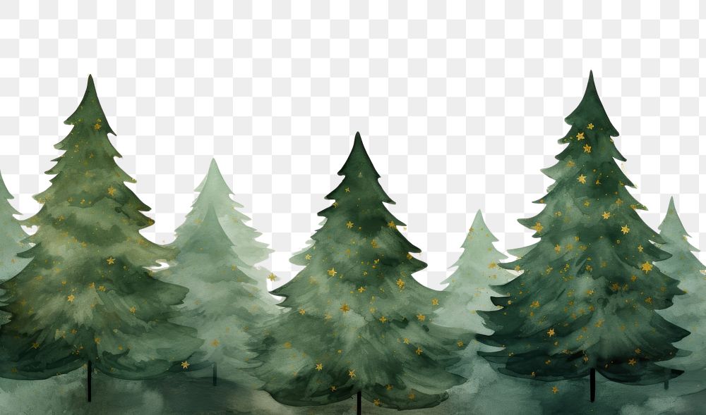 PNG Green christmas tree watercolor | Free PNG - rawpixel