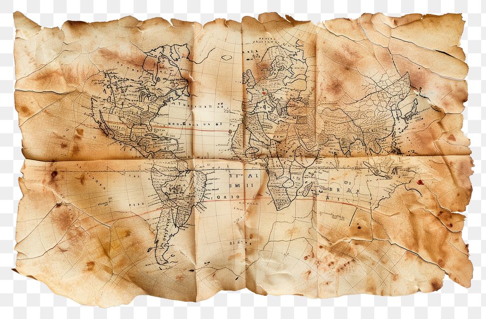 PNG Vintage map backgrounds white | Free PNG - rawpixel