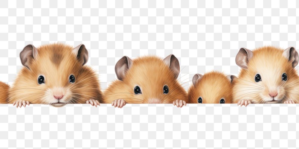 PNG Hamster line horizontal border | Free PNG - rawpixel