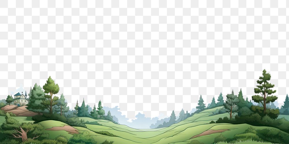 PNG Landscape line horizontal border | Premium PNG - rawpixel