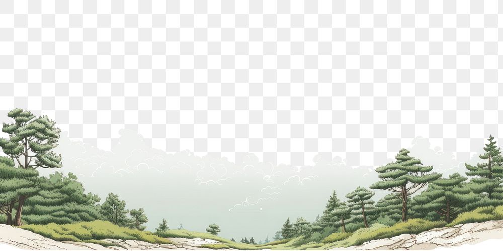 PNG Landscape line horizontal border | Free PNG - rawpixel