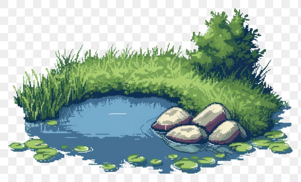 PNG Pond cut pixel pond | Free PNG - rawpixel