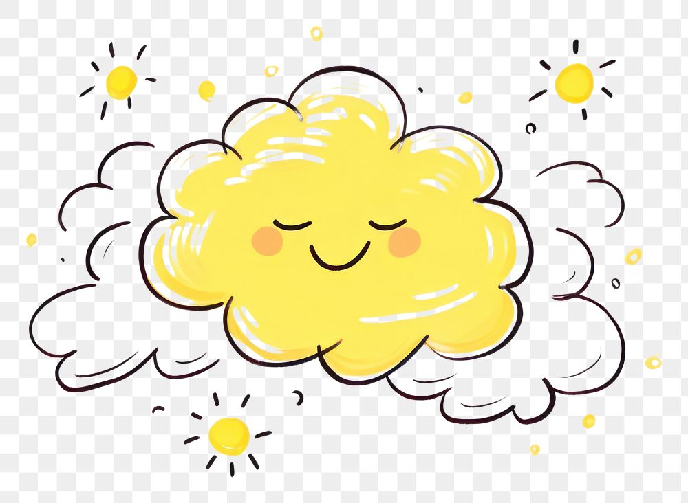 PNG Doodle illustration sun blowing | Free PNG - rawpixel