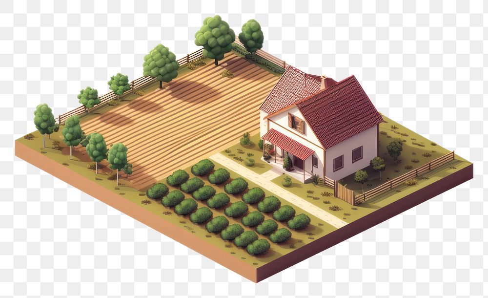 PNG Farm fields house architecture | Free PNG - rawpixel