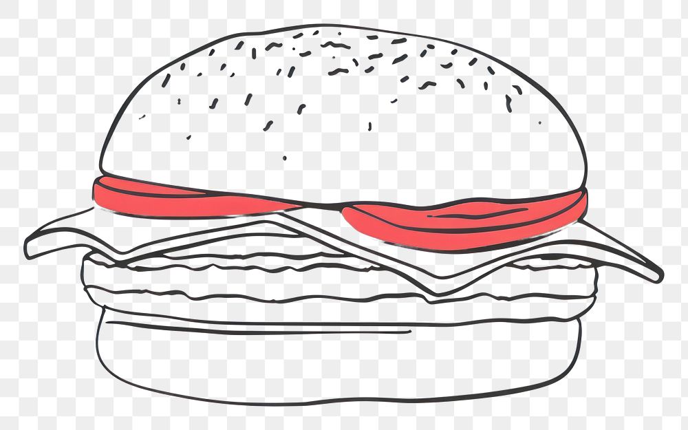 PNG Minimal line burger drawing | Free PNG - rawpixel