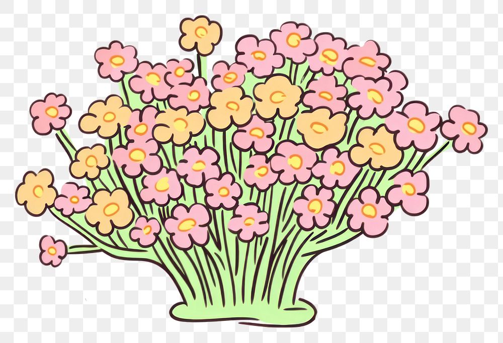 PNG Doodle illustration wildflower cartoon | Premium PNG - rawpixel