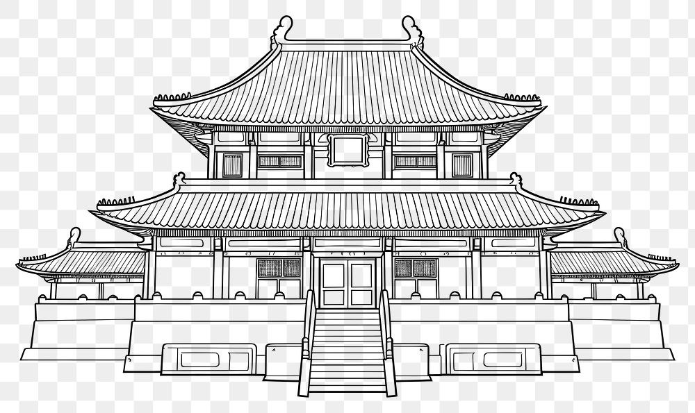 Chinese House Sketch Drawing Building Images | Free Photos, PNG ...