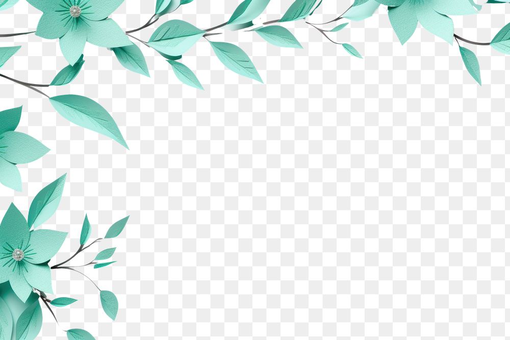 PNG Mint leaves floral border | Premium PNG - rawpixel