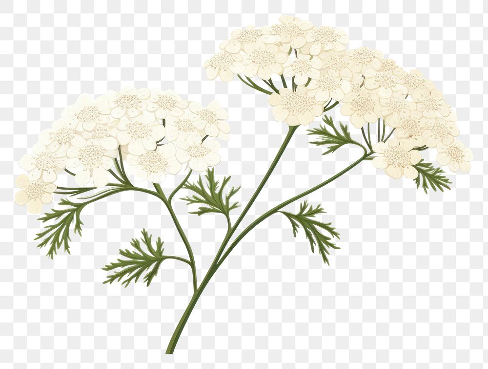 PNG White yarrow flower plant | Premium PNG - rawpixel