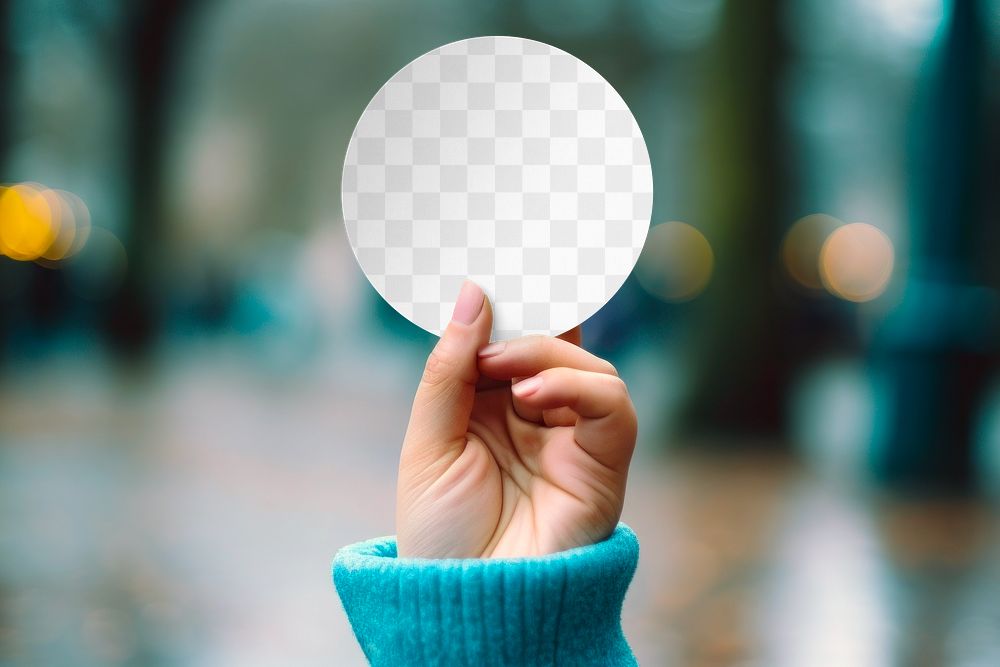 Round sticker png mockup, transparent | Premium PNG - rawpixel