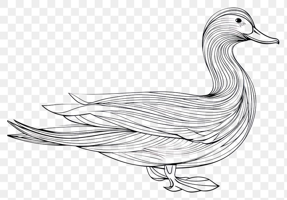 PNG Duck outline sketch drawing | Free PNG - rawpixel