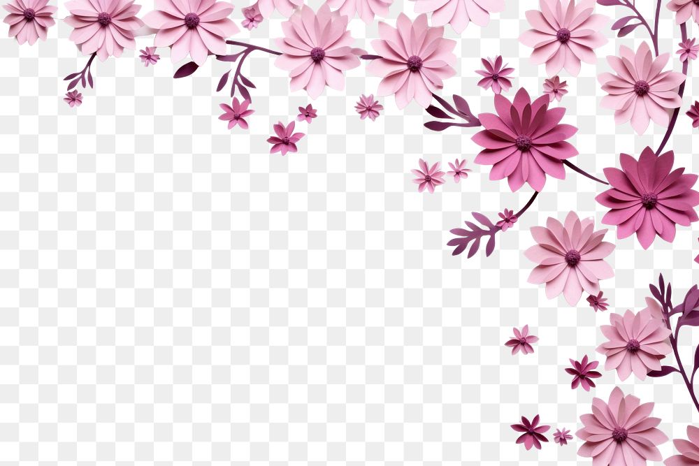 PNG Aster floral border backgrounds | Free PNG - rawpixel