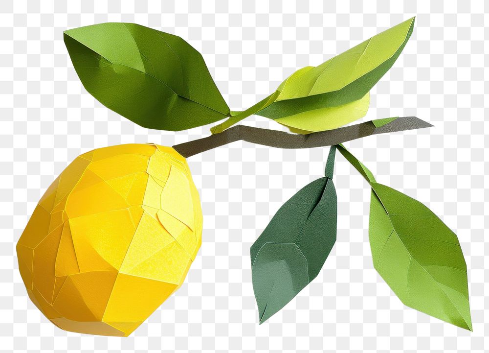 PNG Lemon paper origami plant | Free PNG - rawpixel