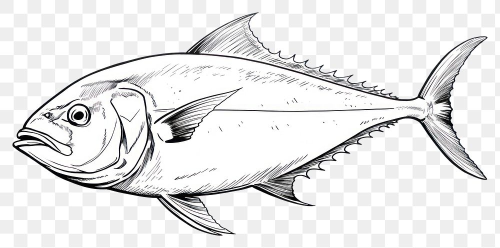 PNG Tuna sketch drawing animal. | Premium PNG - rawpixel