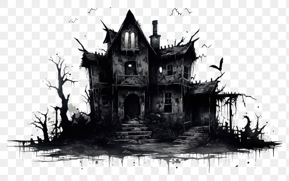 PNG Haunted house architecture building | Free PNG - rawpixel