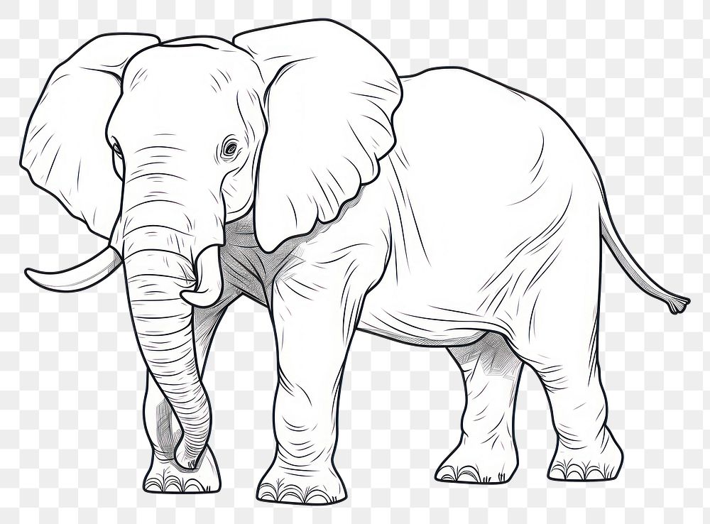 PNG Elephant sketch drawing animal | Free PNG - rawpixel