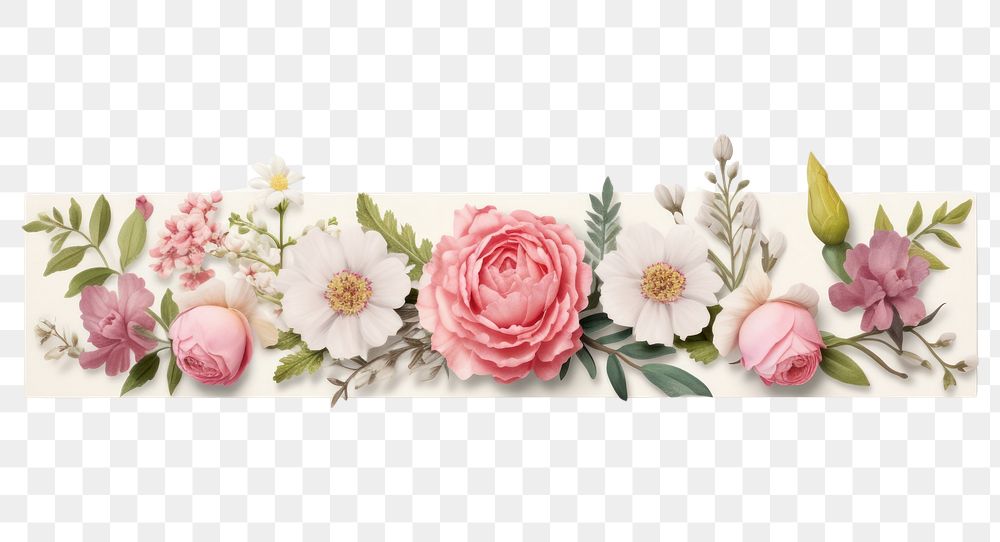 PNG Flower pattern adhesive strip | Free PNG - rawpixel