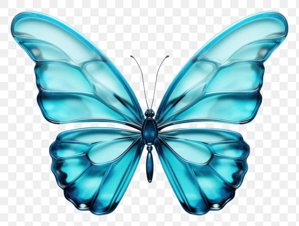 PNG Butterfly side view turquoise | Premium PNG - rawpixel