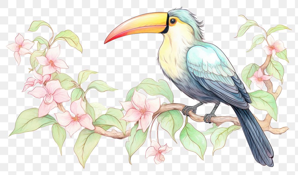 PNG Toucan Alphonse Mucha style | Free PNG - rawpixel