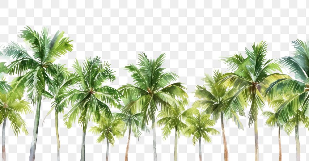 PNG Palm tree line horizontal | Free PNG - rawpixel