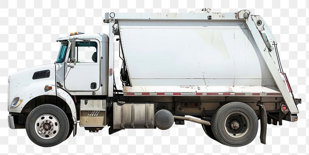PNG White garbage truck vehicle | Free PNG - rawpixel