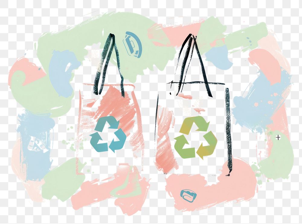 PNG Cute recycle bag illustration | Free PNG - rawpixel