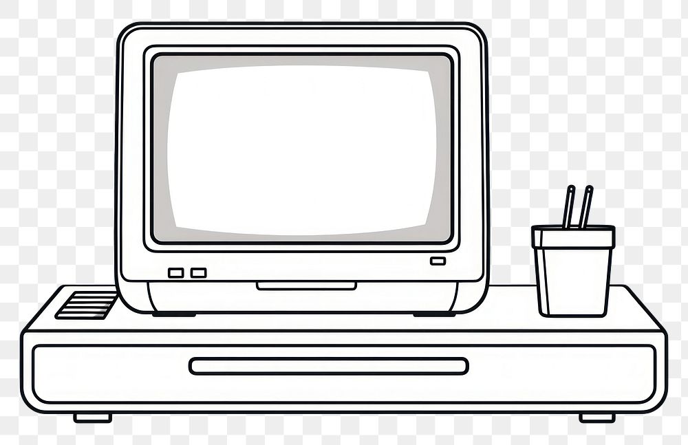 PNG Computer television sketch electronics. | Premium PNG - rawpixel