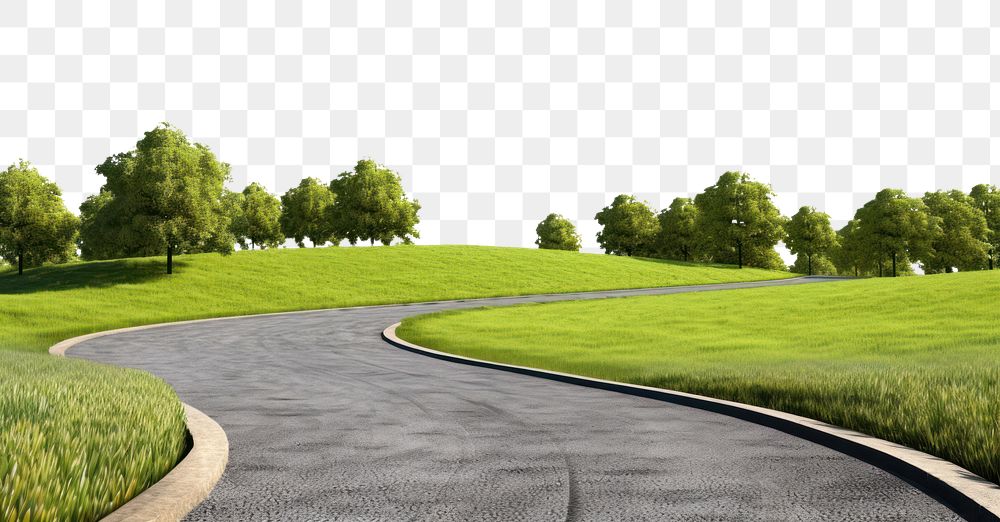 PNG Road grassfield border architecture | Premium PNG - rawpixel