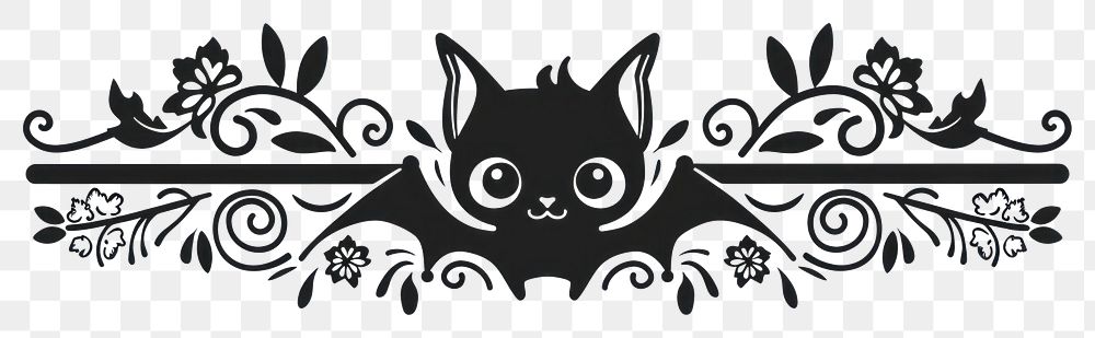 PNG Divider doodle border bat | Free PNG - rawpixel