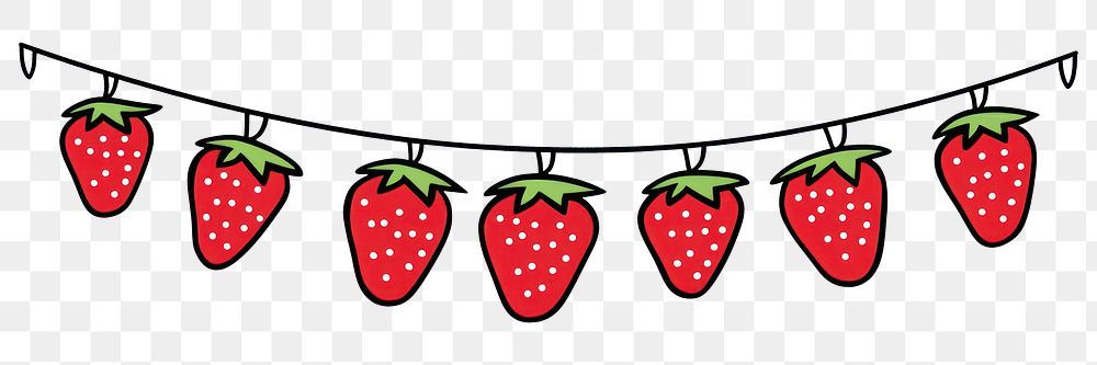 PNG Strawberry flag string fruit | Premium PNG - rawpixel