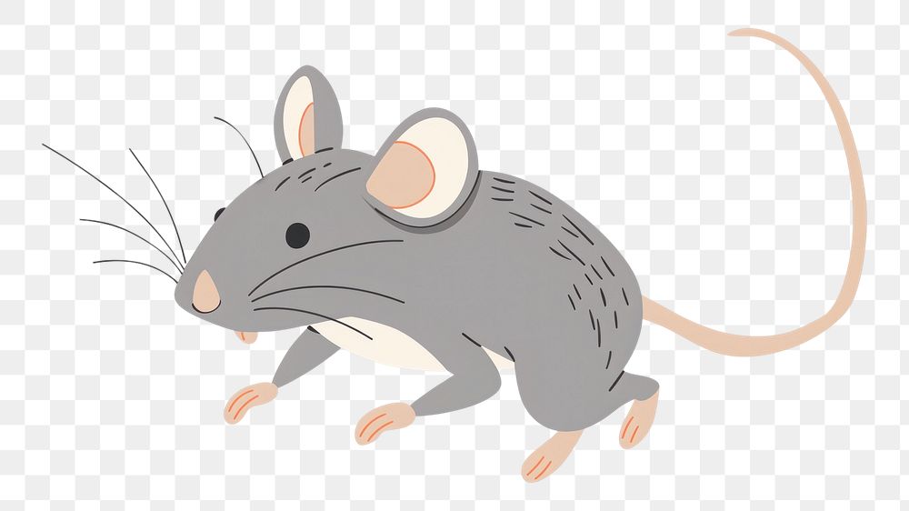 PNG Grey mouse running rat | Premium PNG - rawpixel