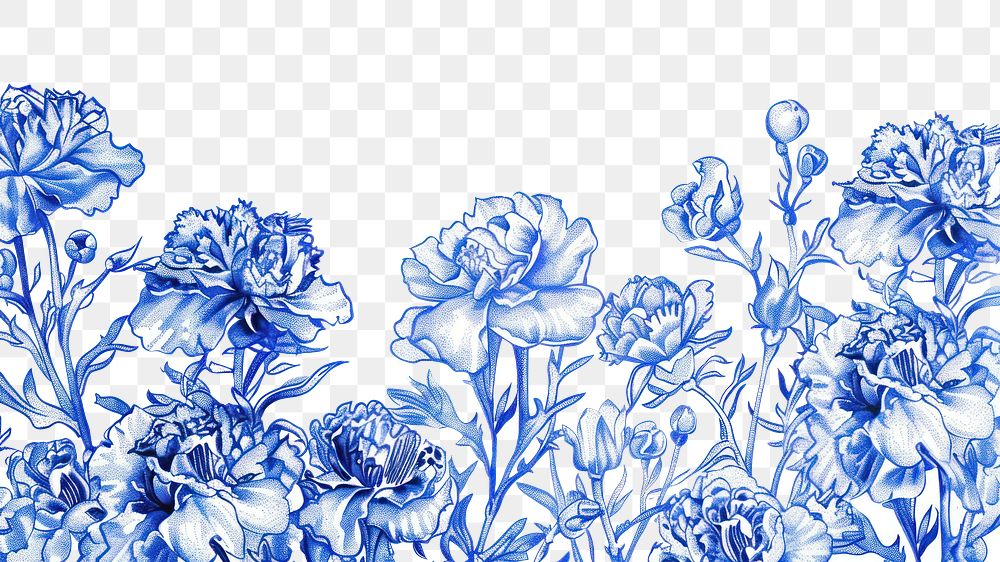 PNG Vintage drawing carnation border | Premium PNG - rawpixel