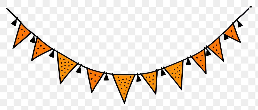 PNG Halloween triangle flag string | Premium PNG - rawpixel