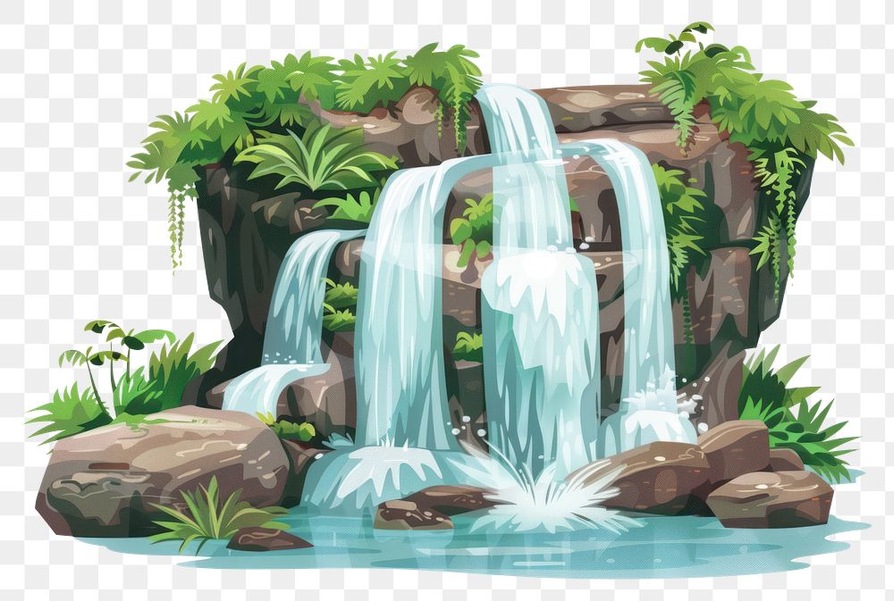 PNG Transparent Waterfall waterfall outdoors | Premium PNG - rawpixel