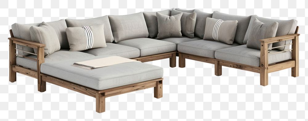 PNG Outdoor sectional minimal sofa | Premium PNG - rawpixel