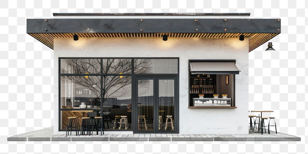 PNG Coffee shop architecture restaurant | Premium PNG - rawpixel
