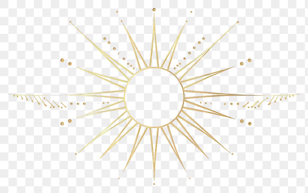 PNG Gold sun divider ornament | Premium PNG - rawpixel