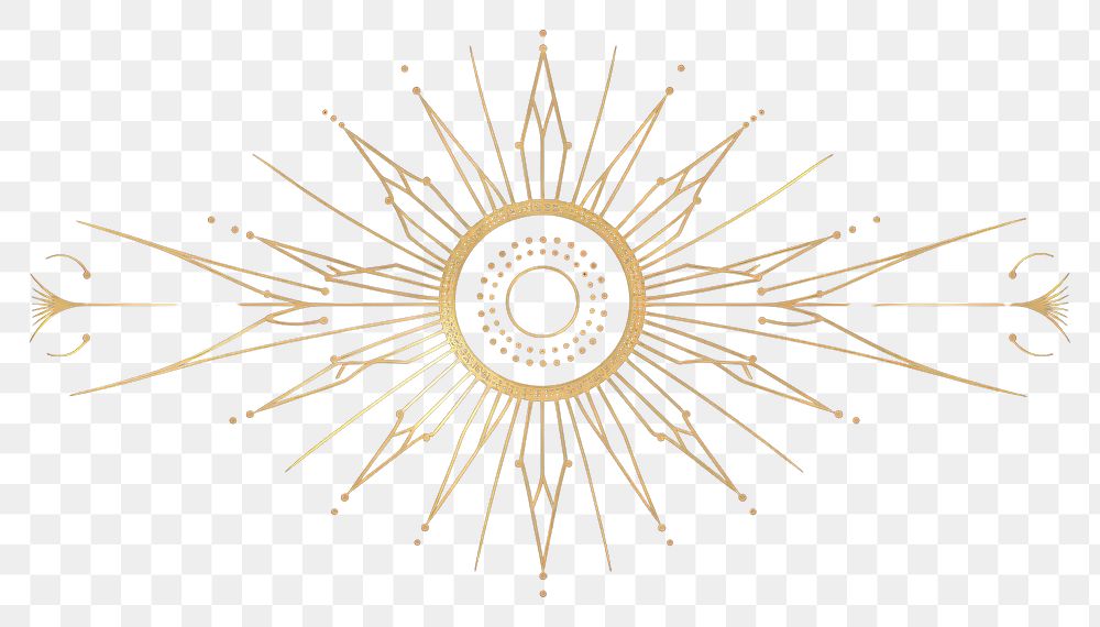 PNG Gold sun divider ornament | Premium PNG - rawpixel