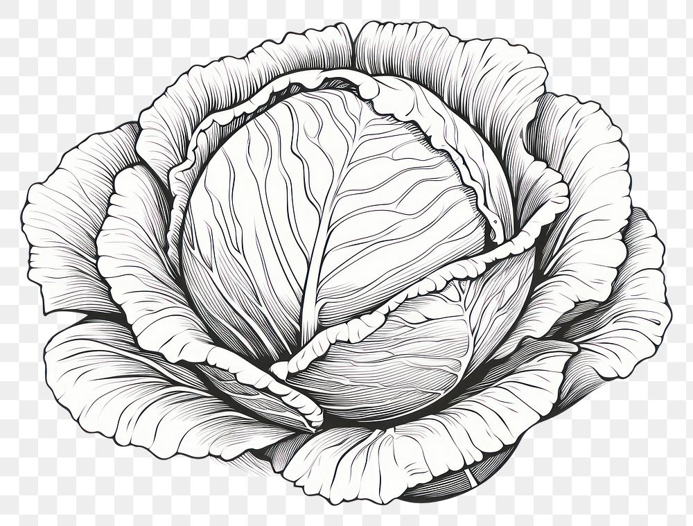 PNG Cabbage art illustrated vegetable. | Free PNG - rawpixel
