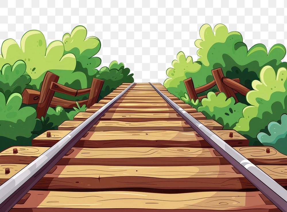 PNG Rail outdoors cartoon nature. | Premium PNG - rawpixel