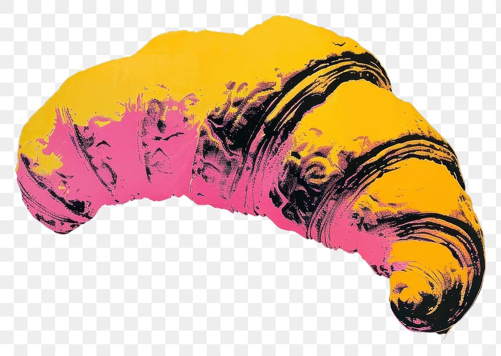 PNG Silkscreen bakery croissant yellow | Premium PNG - rawpixel