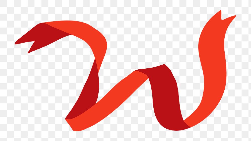 Red ribbon png clipart, transparent | Free PNG - rawpixel